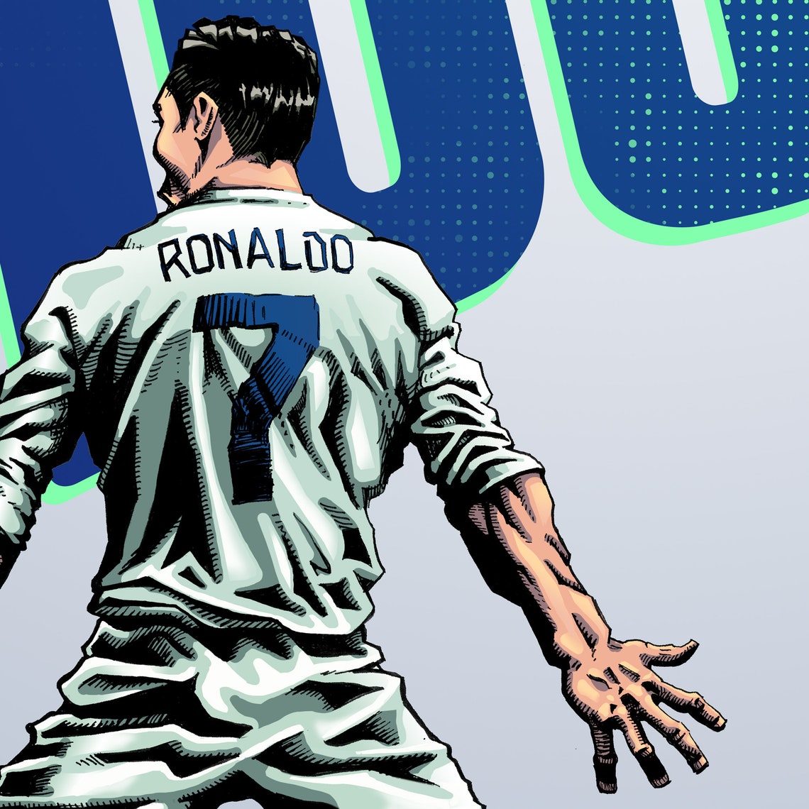 Ronaldo "siuuu" Poster | Sports Football Soccer Bedroom Wall Art | Hand ...