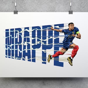 Kylian Mbappe – Le Flash Poster | Sports Football Soccer Bedroom Wall ...