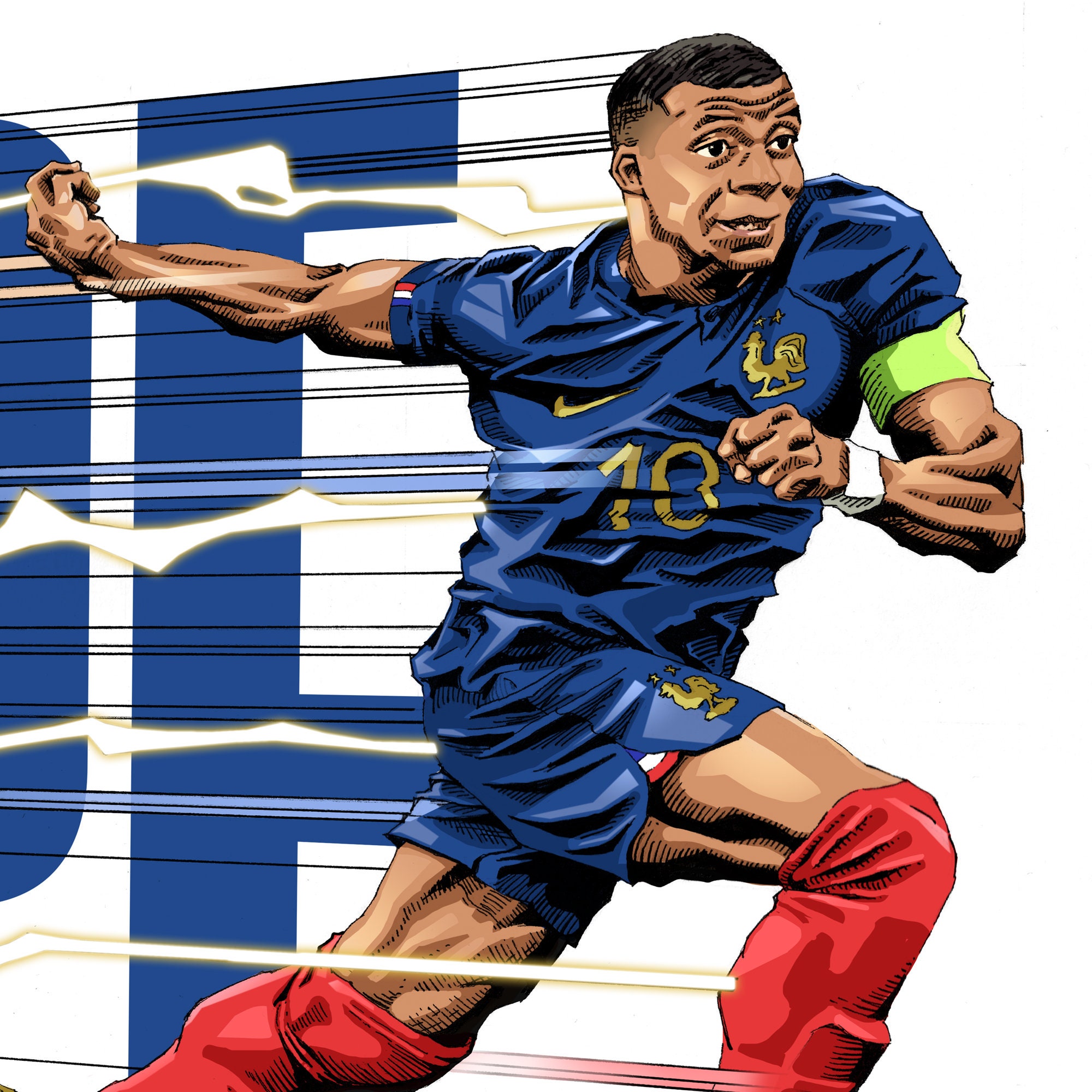 Kylian Mbappe – Le Flash Poster | Sports Football Soccer Bedroom Wall ...