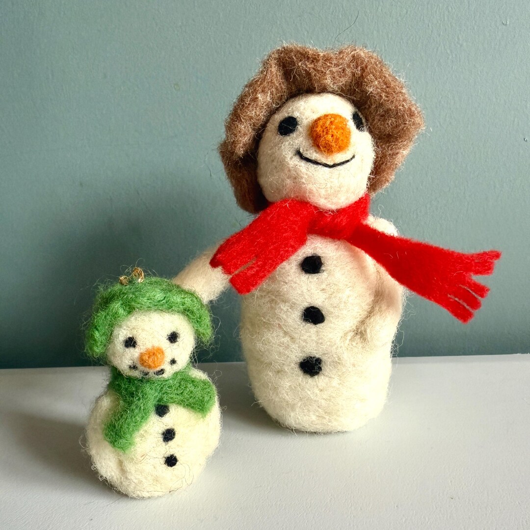 Snowman Sculpture Felting Kit - Etsy