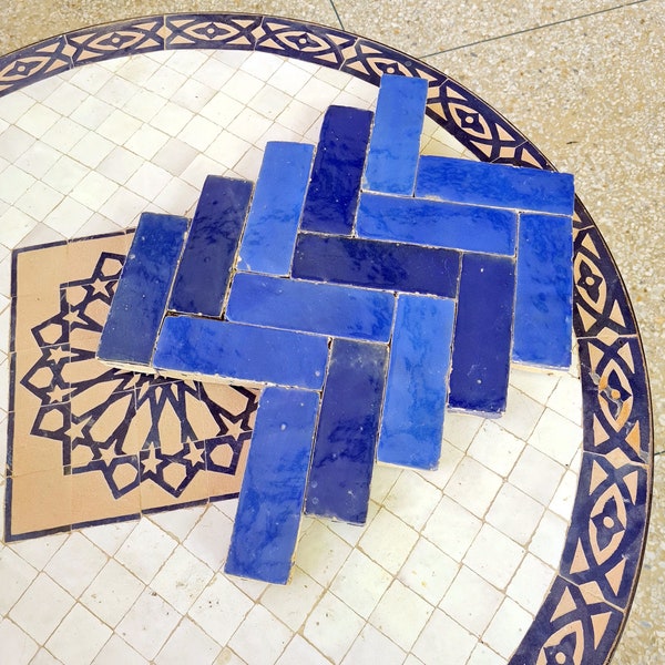 Terracotta and Royal Blue Art - Etsy