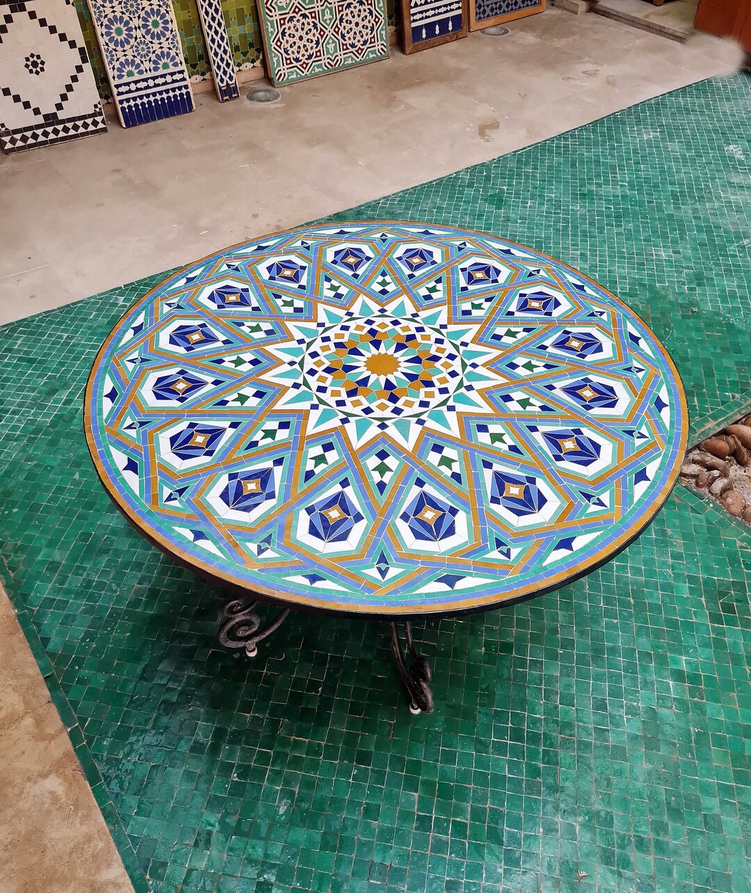 Tawrik Mid Century Modern Zellige Table Custom Made Table, Coffee Table ...