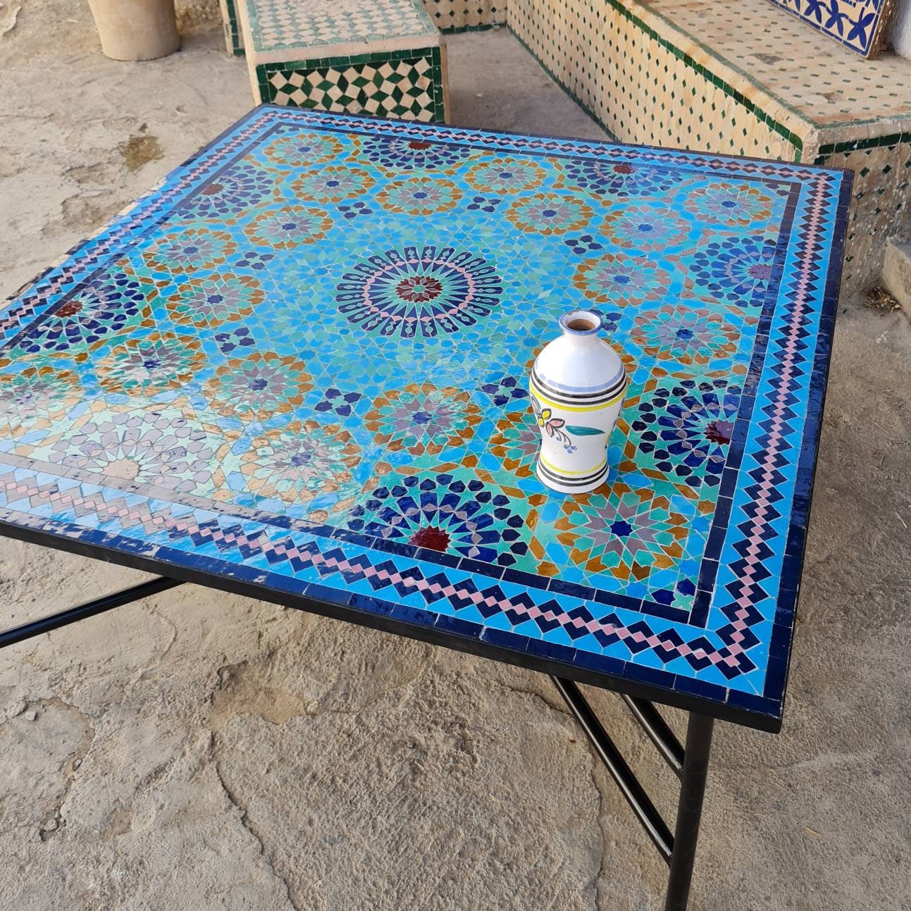 Square Mosaic Table Top Designs