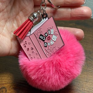 Mean Girls Burn Book Pompom Keychain - Etsy