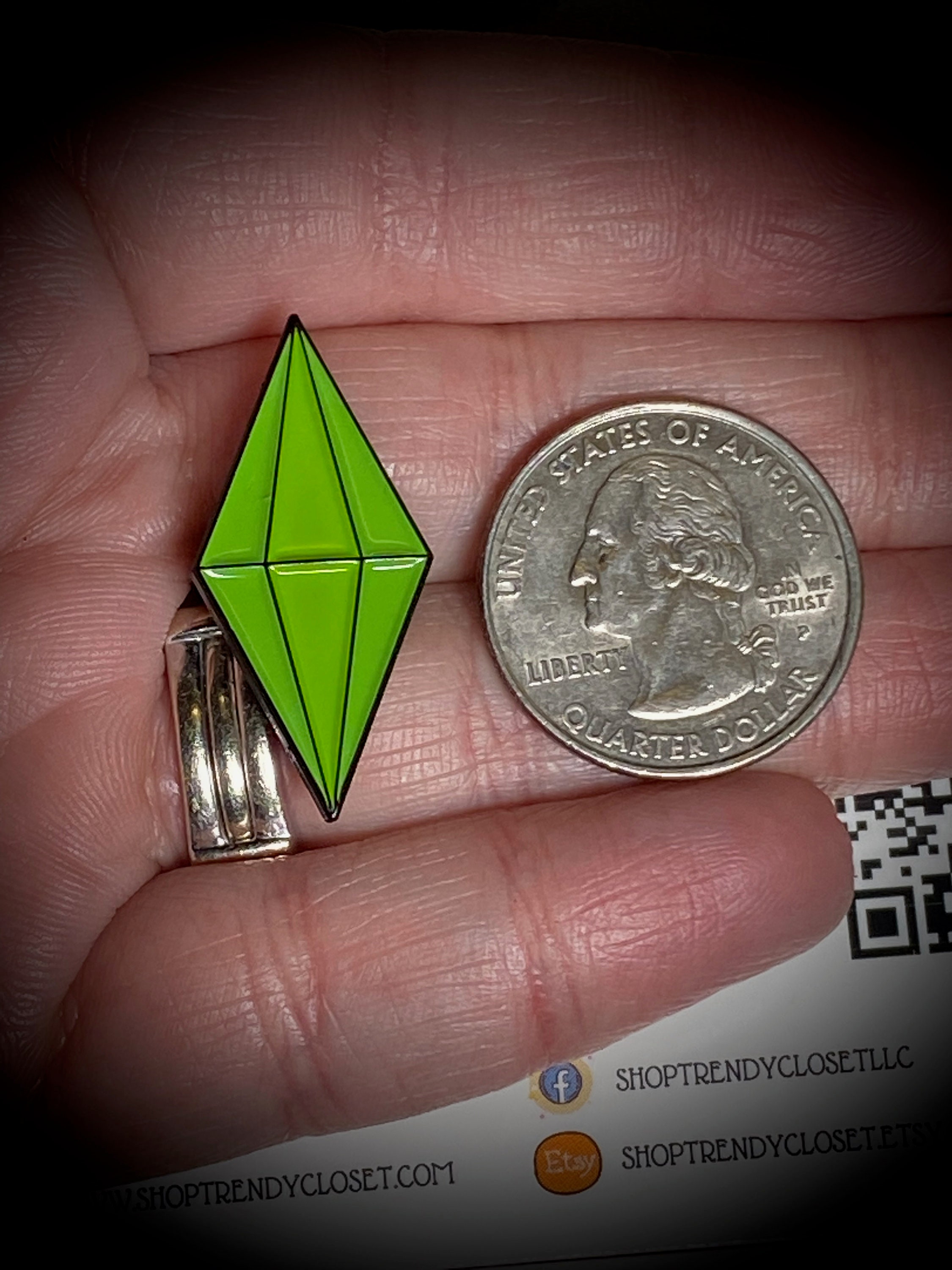 Sims Plumbob Enamel Pin | Etsy