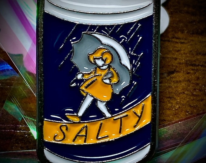 Salty Enamel Pin Salty Gift cast in Metal, Rubber Clutch great Gift for ...