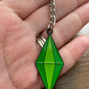The Sims Plumbob Keychain - Etsy
