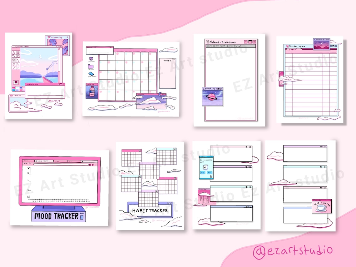 Bullet Journal Monthly Planner Undated| Printable/digital Download ...