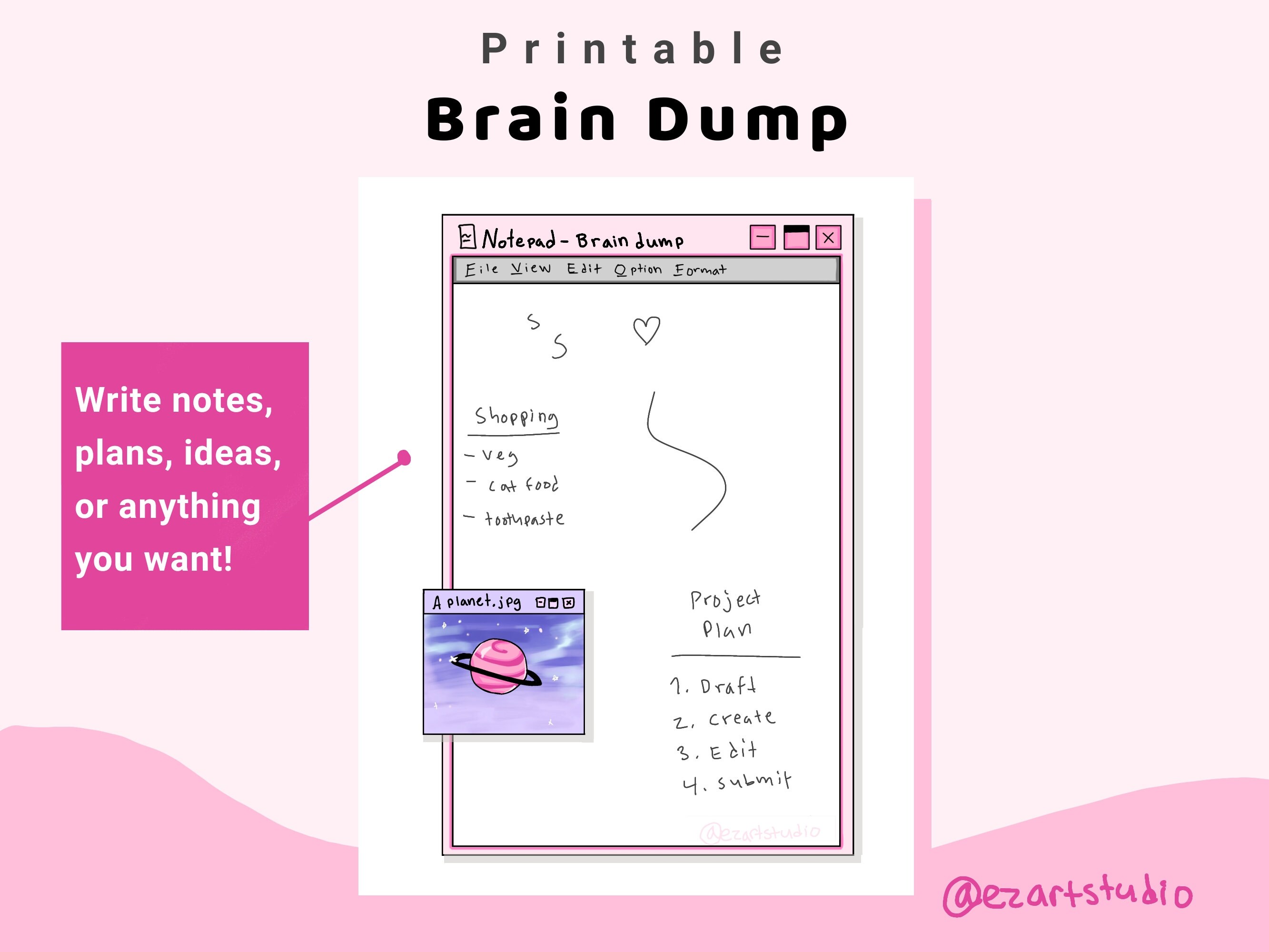 Bullet Journal Monthly Planner Undated| Printable/digital Download ...