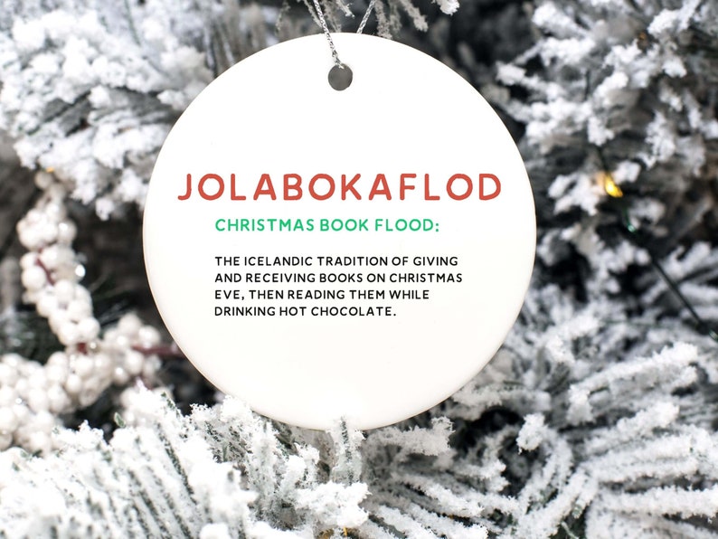 Jolabokaflod Christmas Book Flood Ornament, Iceland Tradition, Nordic ...