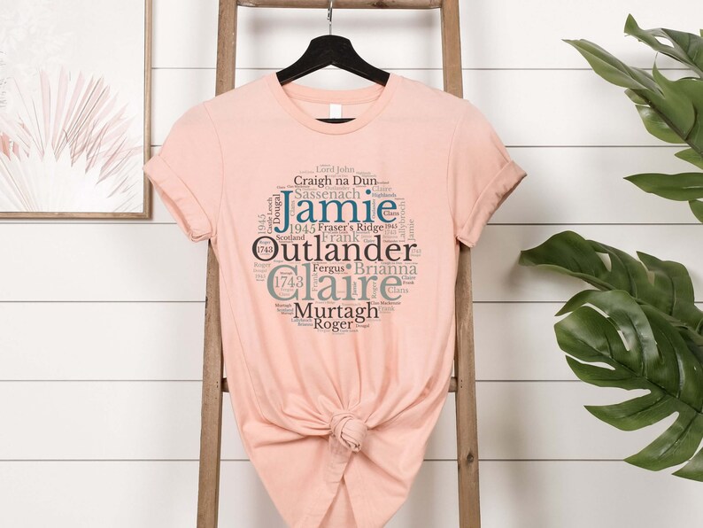 Outlander T-shirt, Jamie and Claire Fraser, Diana Gabaldon Books ...