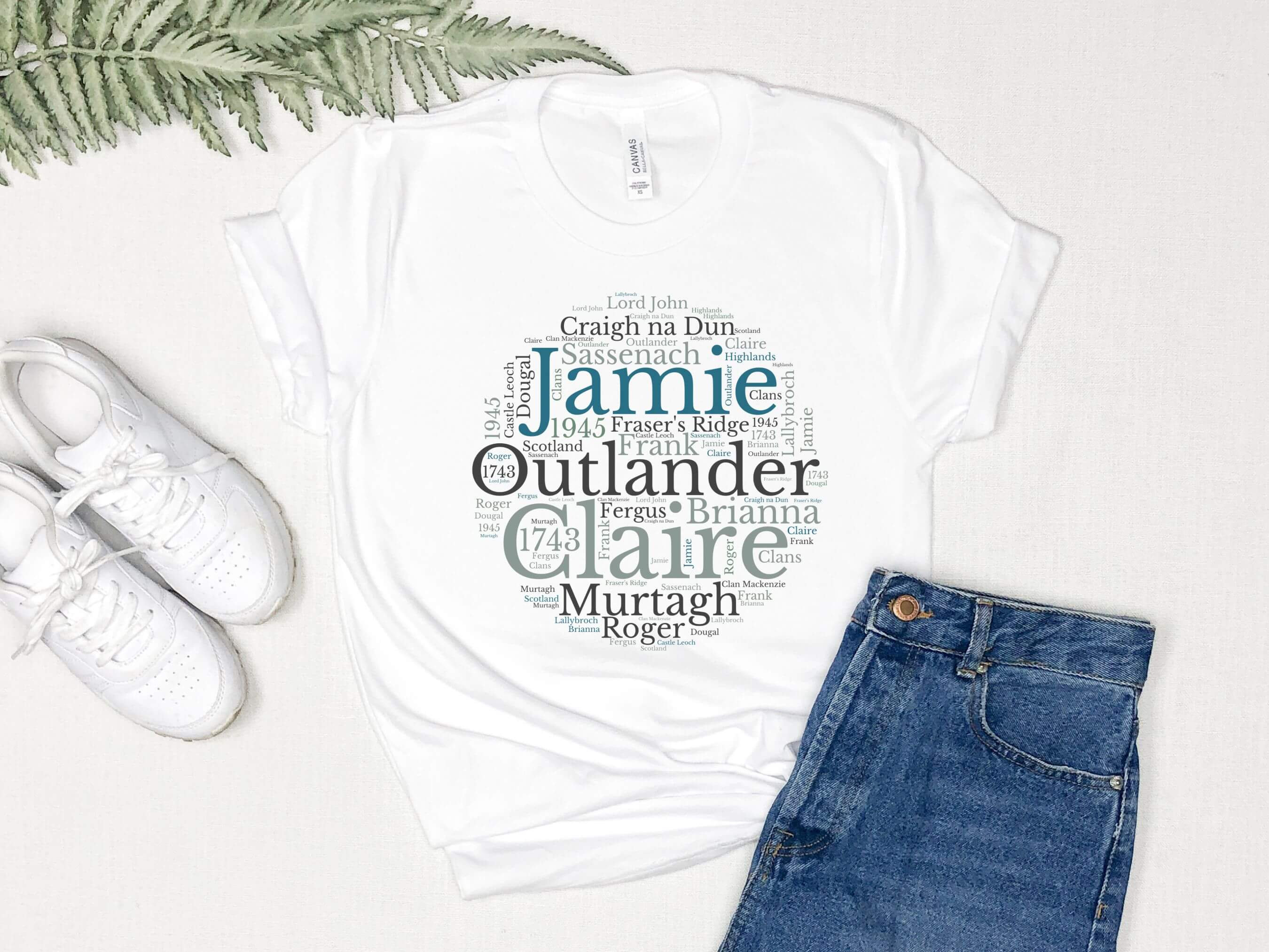 Outlander T-shirt, Jamie and Claire Fraser, Diana Gabaldon Books ...