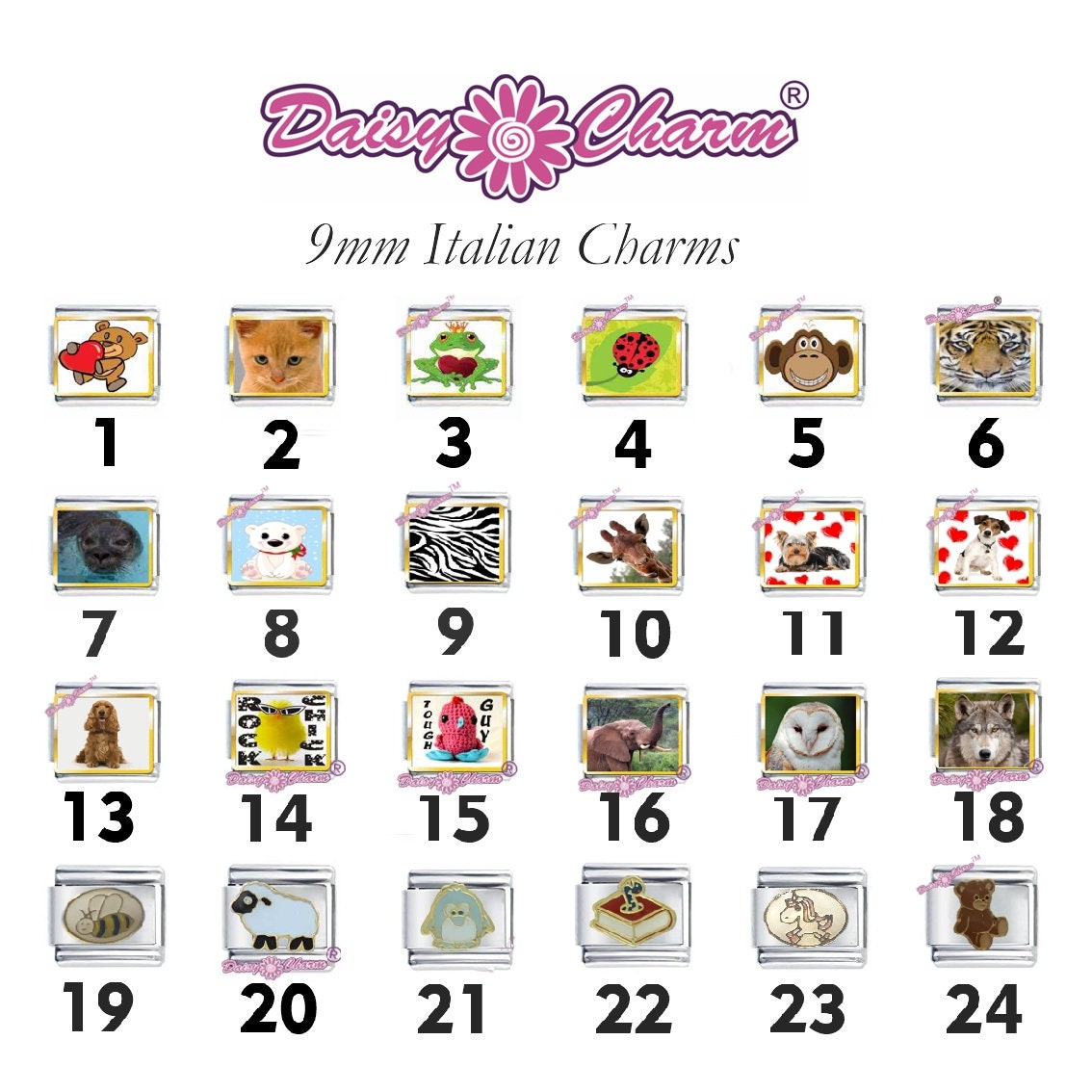 Animal Themed Italian Charms by Daisy Charm Compatible With - Etsy UK