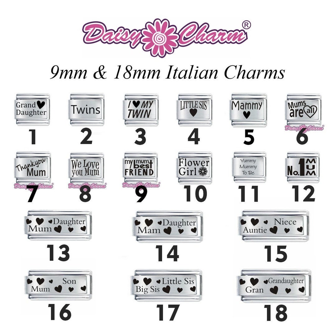 Female Family Prt 2 Italian Charms by Daisy Charm - Compatible With 9mm ...