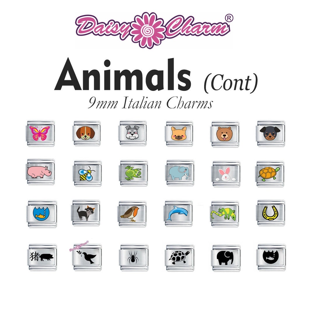 Animal Themed Continued Italian Charms by Daisy Charm - Compatible With ...