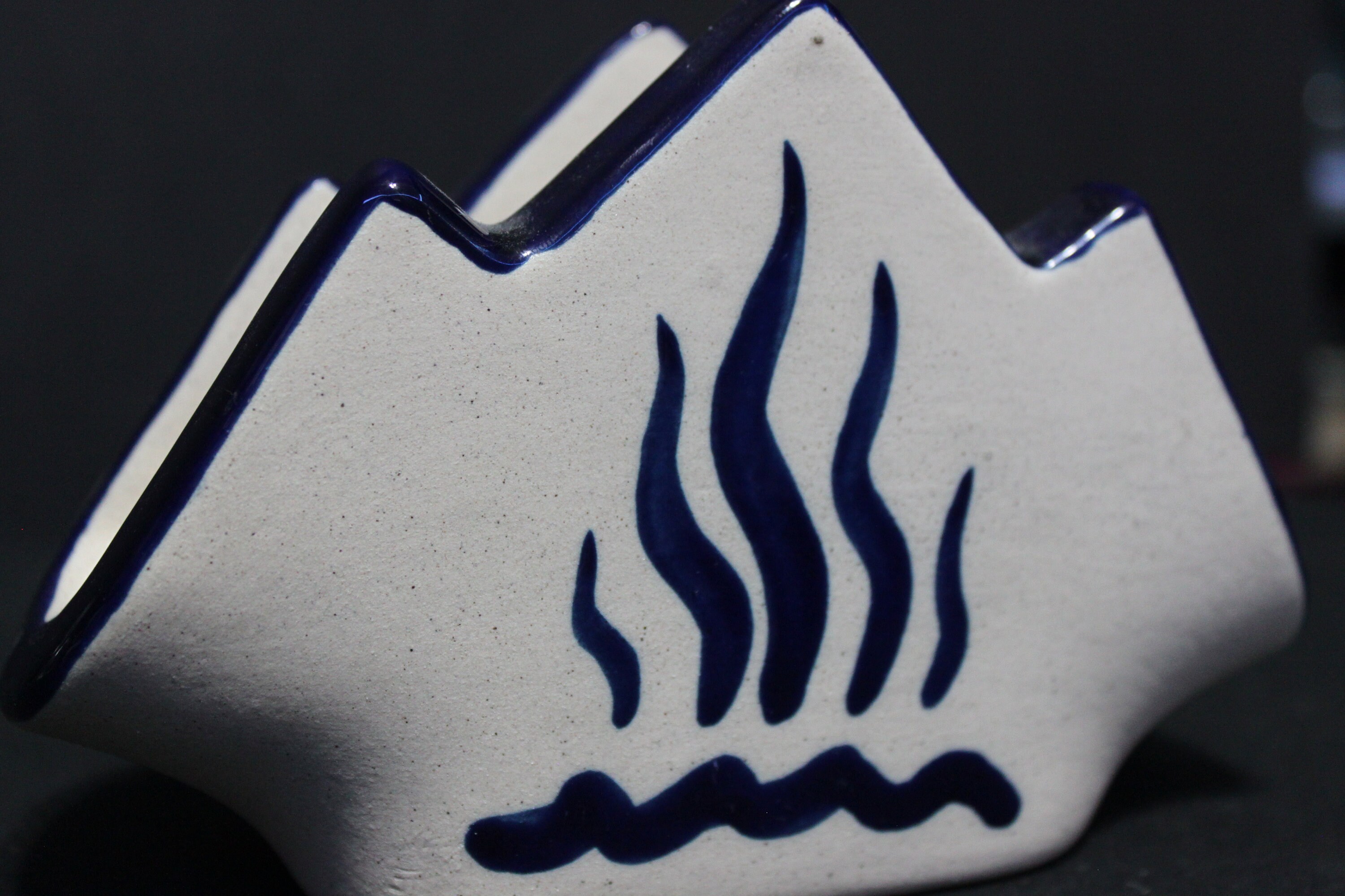 Blue and Cream Sea Turtle Napkin Holder Pottery - Etsy