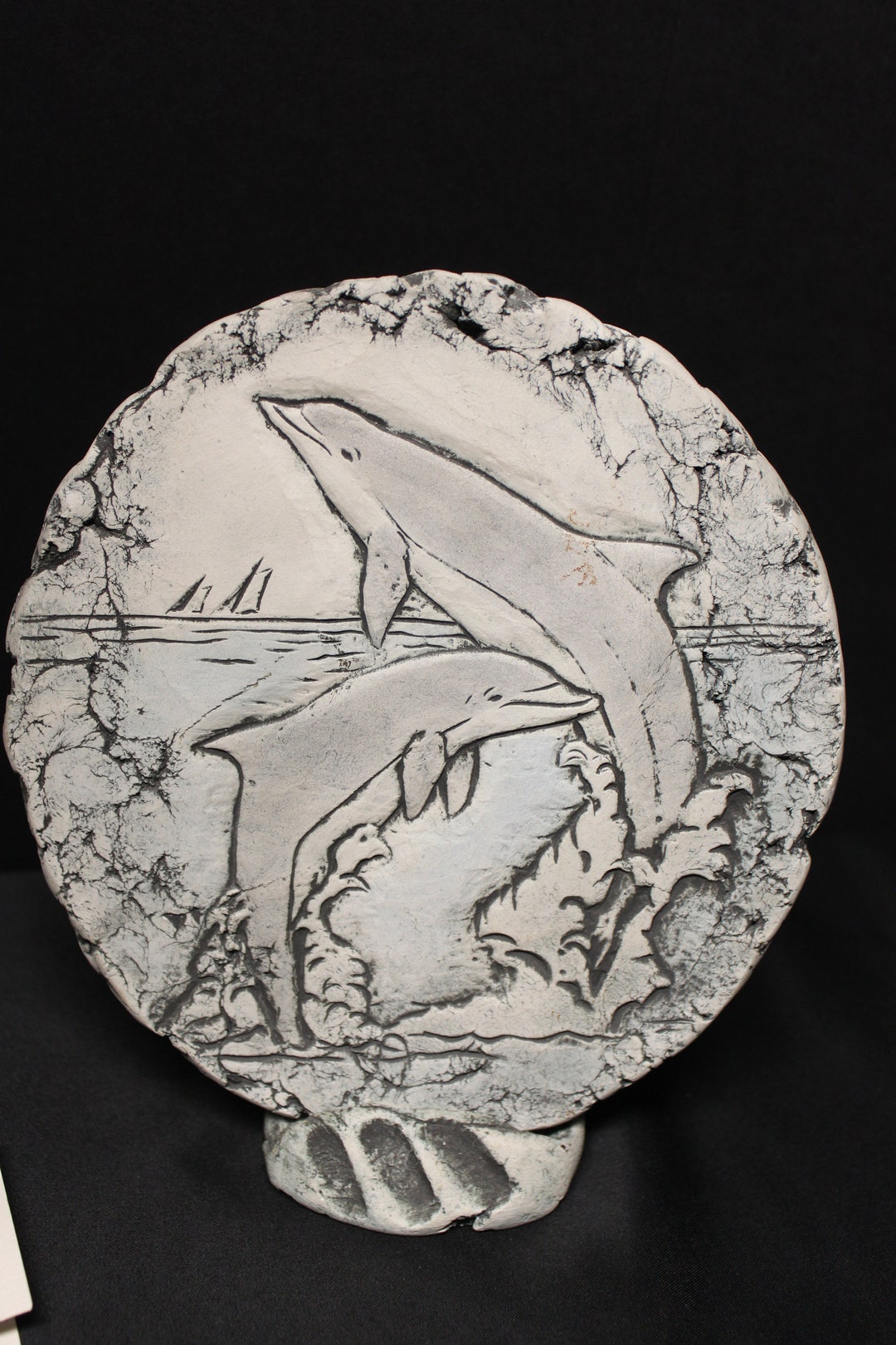 Shapes of Clay Dolphins Plaque by Stan, Mt. St. Helens Ash, With Tag - Etsy