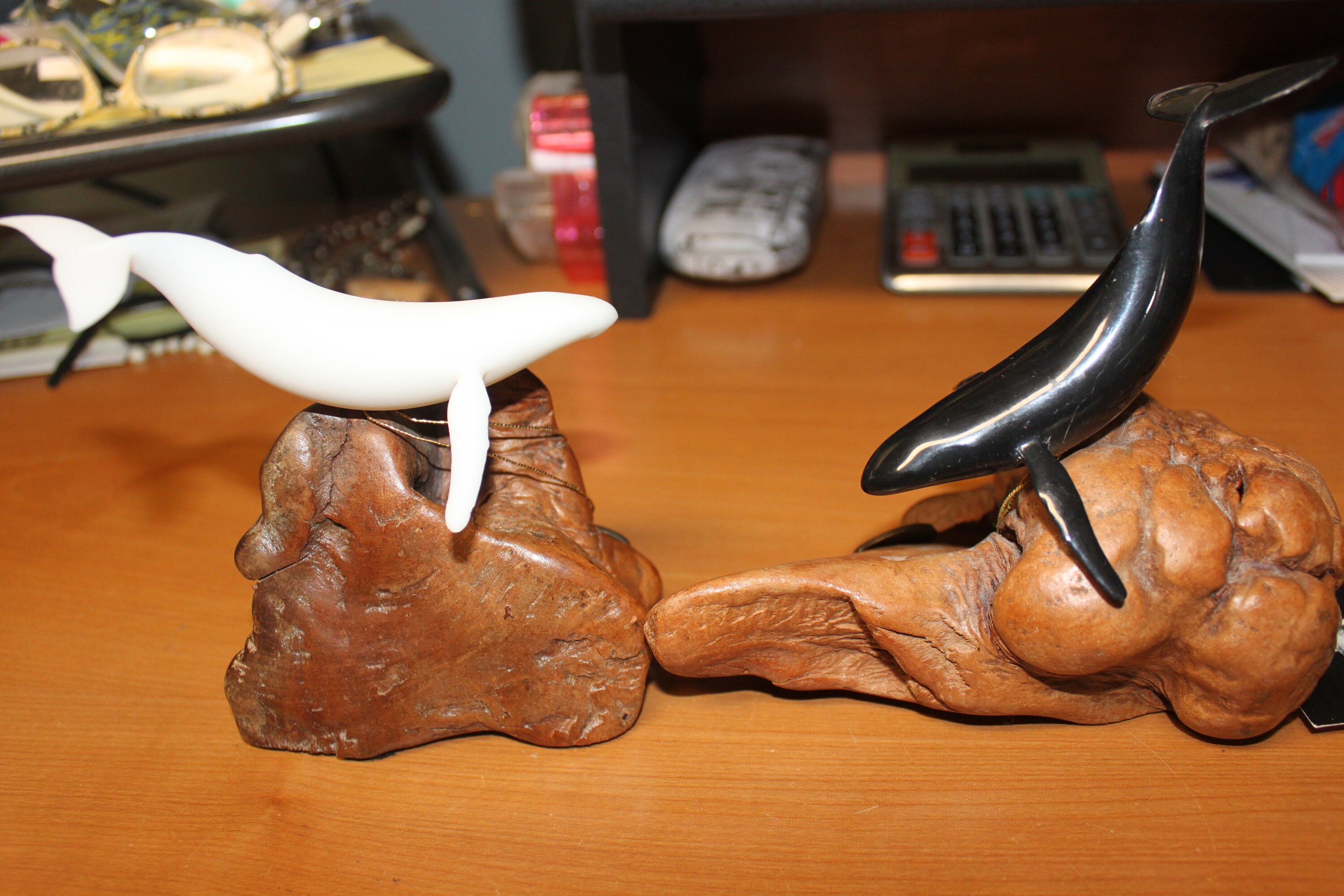 Set of Two John Perry Whale Sculptures One White Whale One - Etsy