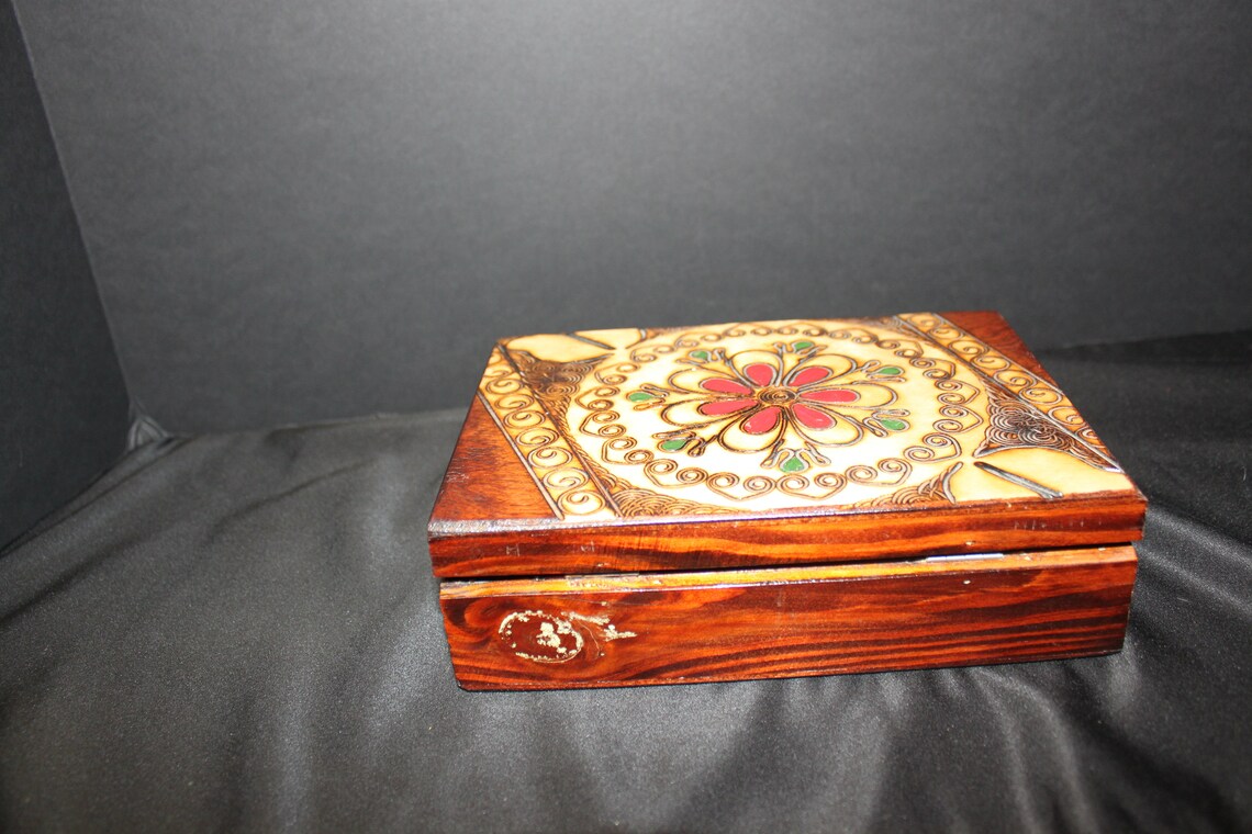 Vintage Hand Carved Wooden Nesting Box Set of 3 | Etsy