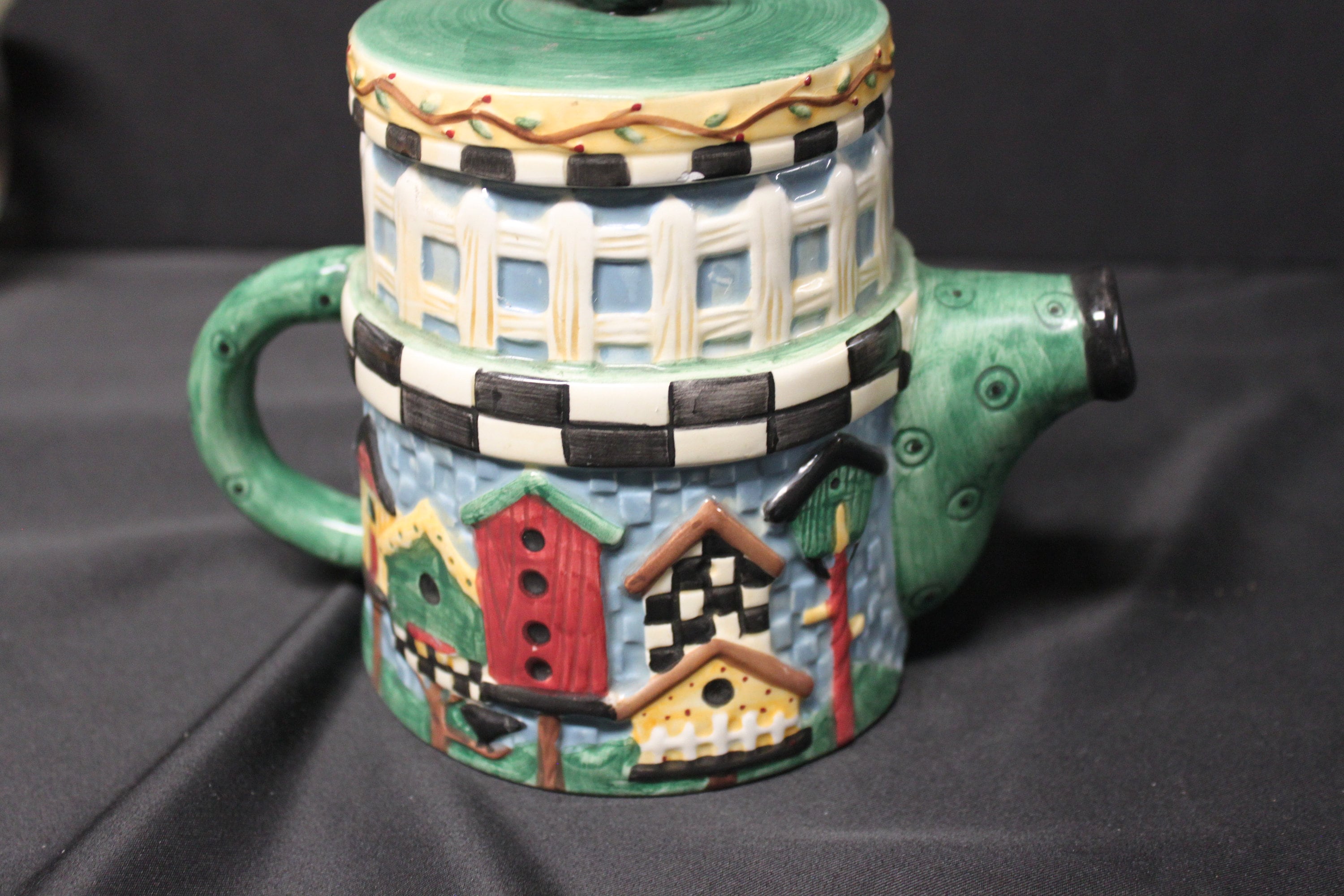 Sakura Debbie Mumm Birdhouse Teapot - Etsy