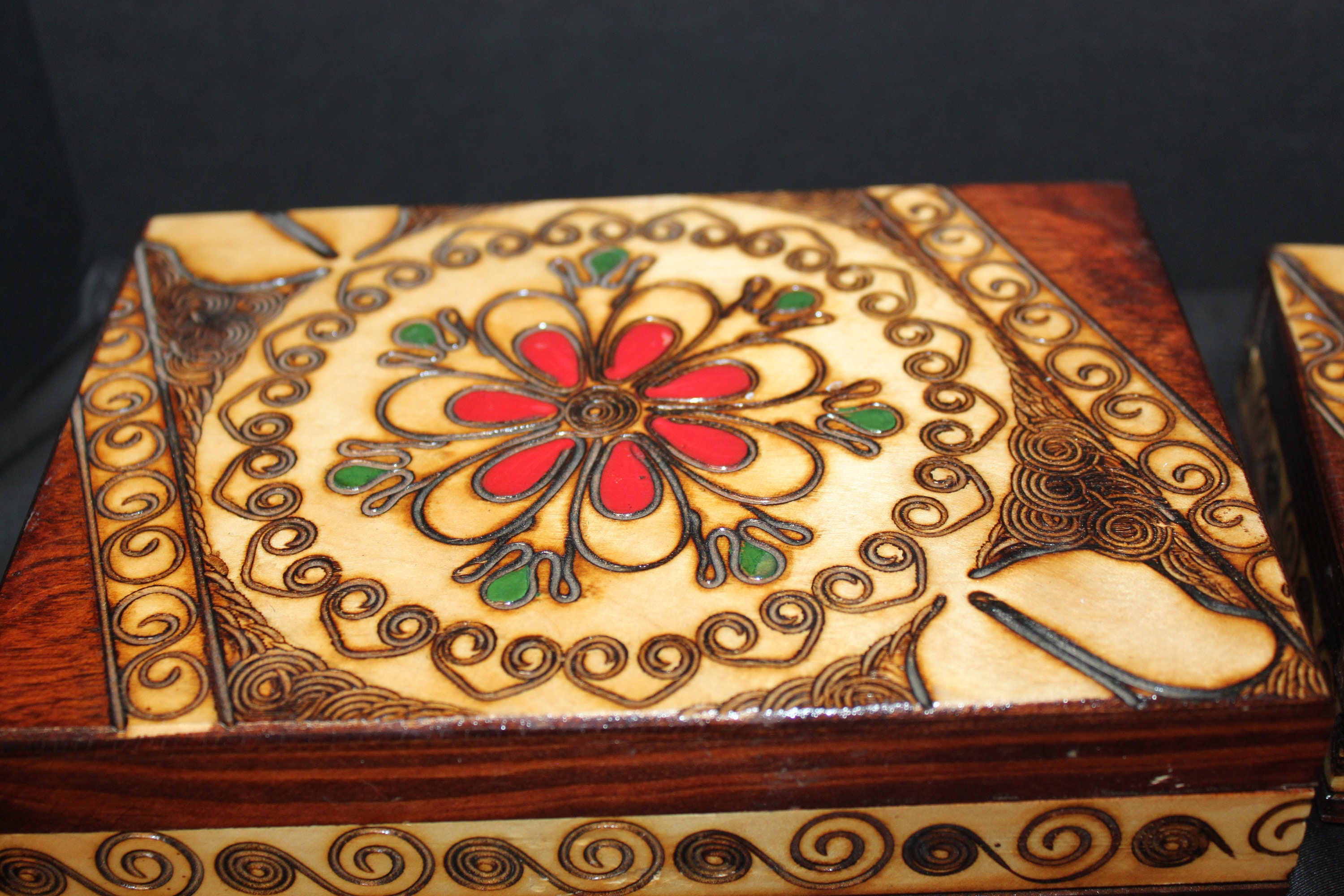Vintage Hand Carved Wooden Nesting Box, Set of 3 - Etsy
