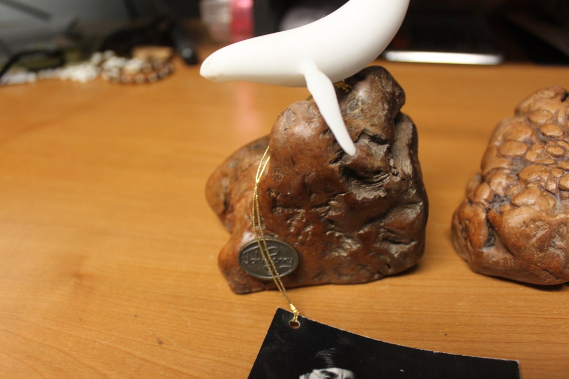 Set of Two John Perry Whale Sculptures One White Whale One - Etsy