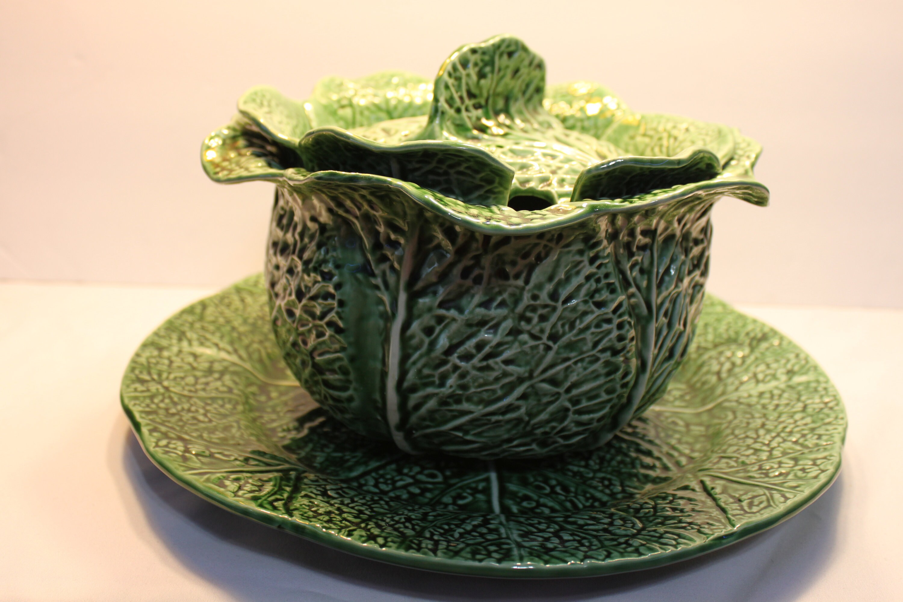 VINTAGE Freeman Portugal Secla Porcelain Green Cabbage Lettuce - Etsy