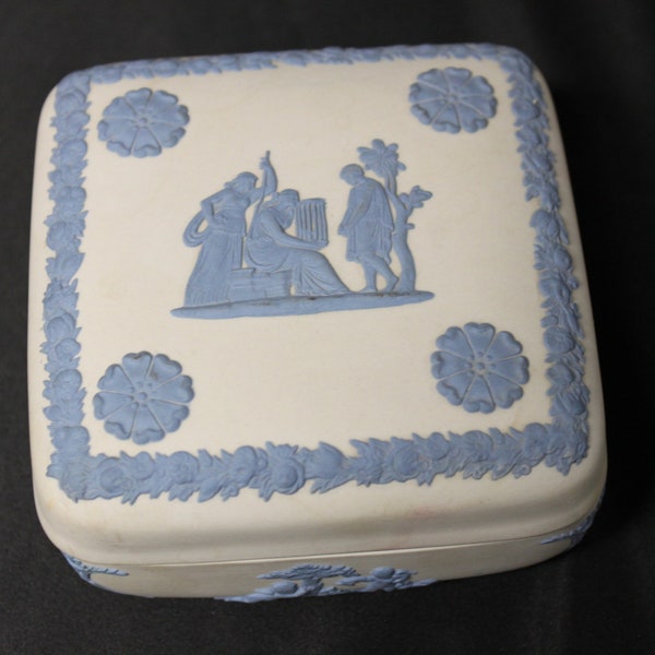 Blue Wedgewood Trinket Box - Etsy