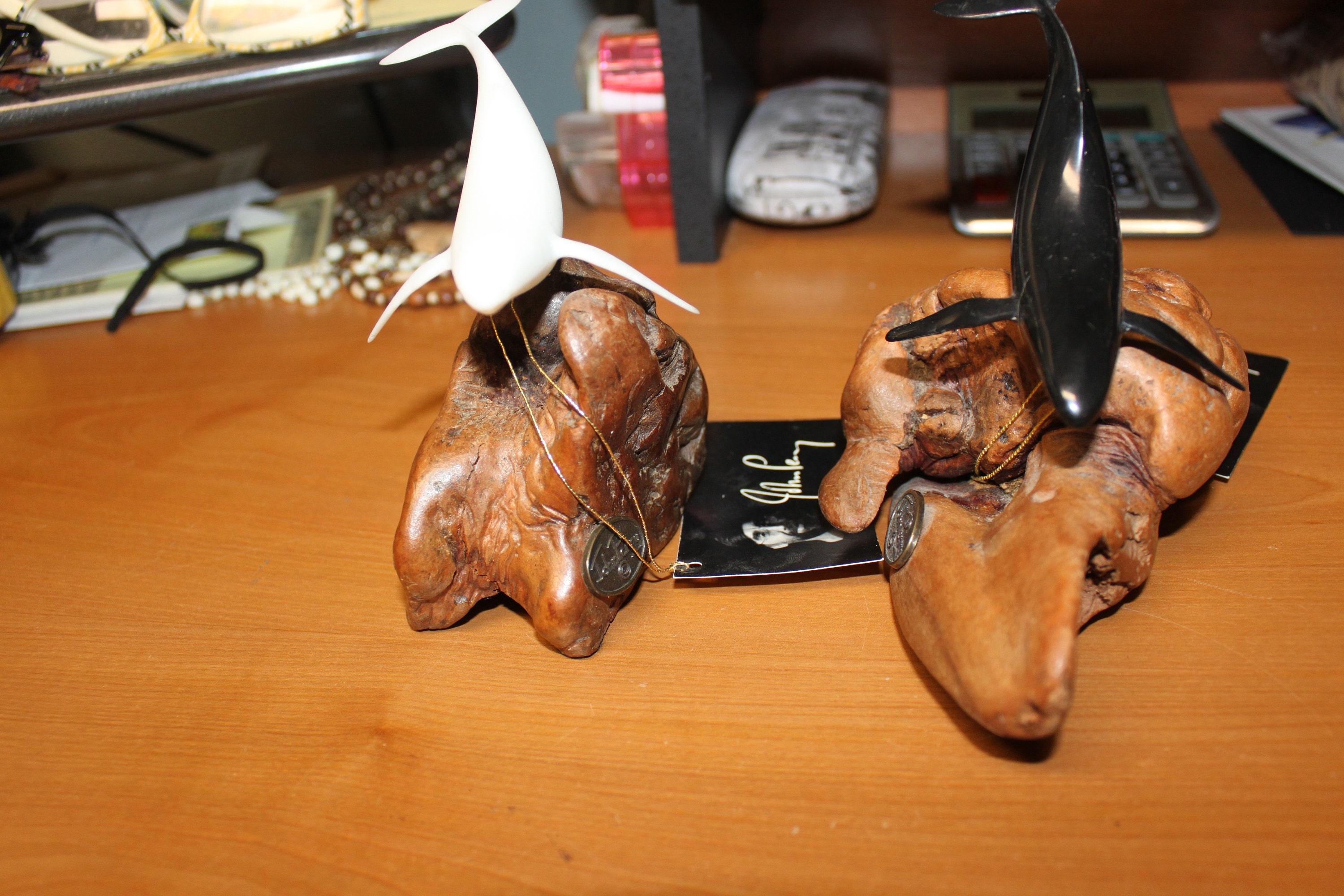 Set of Two John Perry Whale Sculptures One White Whale One - Etsy