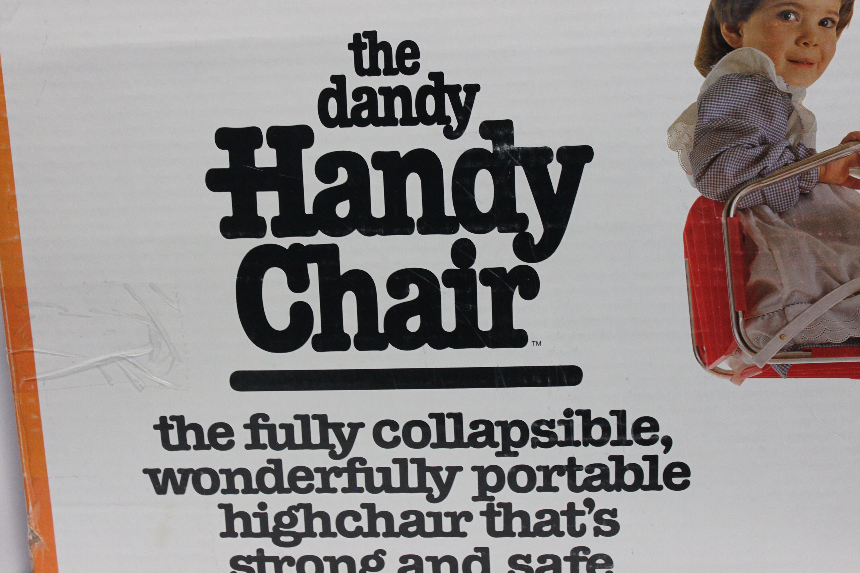 Vintage Portable Highchair NIB the Dandy Handy Chair Red Ferndale ...