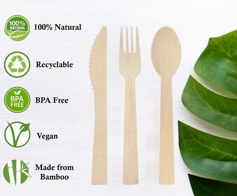 Disposable Bamboo Cutlery Sets - Etsy