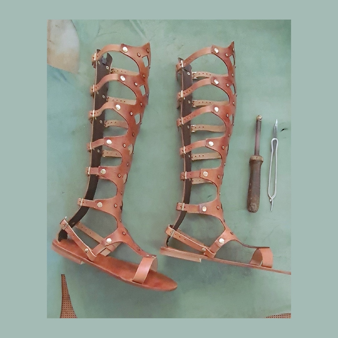 Flip-flops Sandals Authentic Ancient Handmade Greek Roman Trojanhigh ...