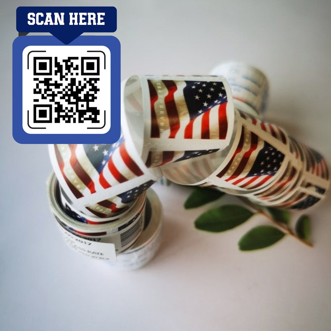 100 New US Flags Stamps Unused for Collections, Invitations, Weddings ...