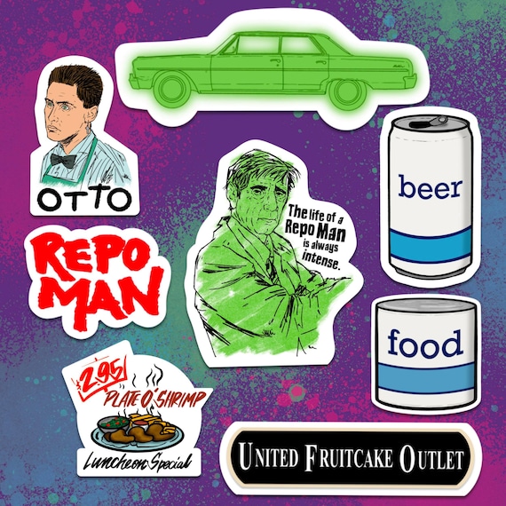 Repo Man Sticker Set 8 Stickers - Etsy