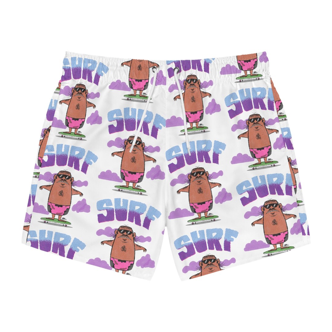 Sidewalk Surfer Swim Trunks - Etsy