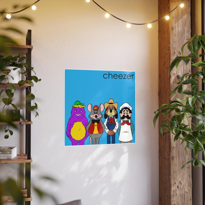 Cheezer Chuck E Cheese Weezer Art Print - Etsy Canada