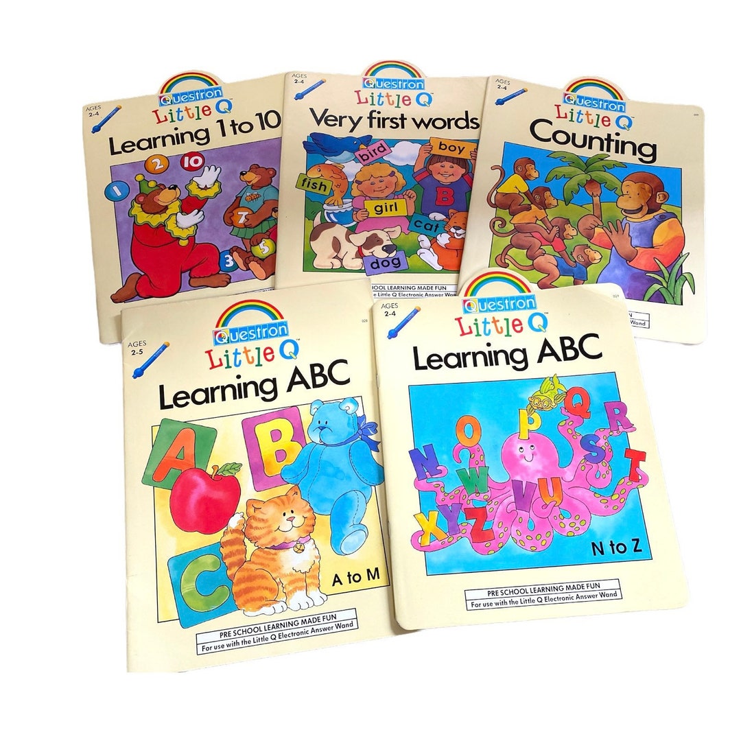 Questron Little Q Learning Electronic Pen Pre School Books Age 2 4 Five ...