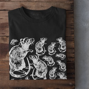 Rat T Shirt, Rat Lover Gift, Goth, Punk, Skull, Occult, Satanic, Mall ...