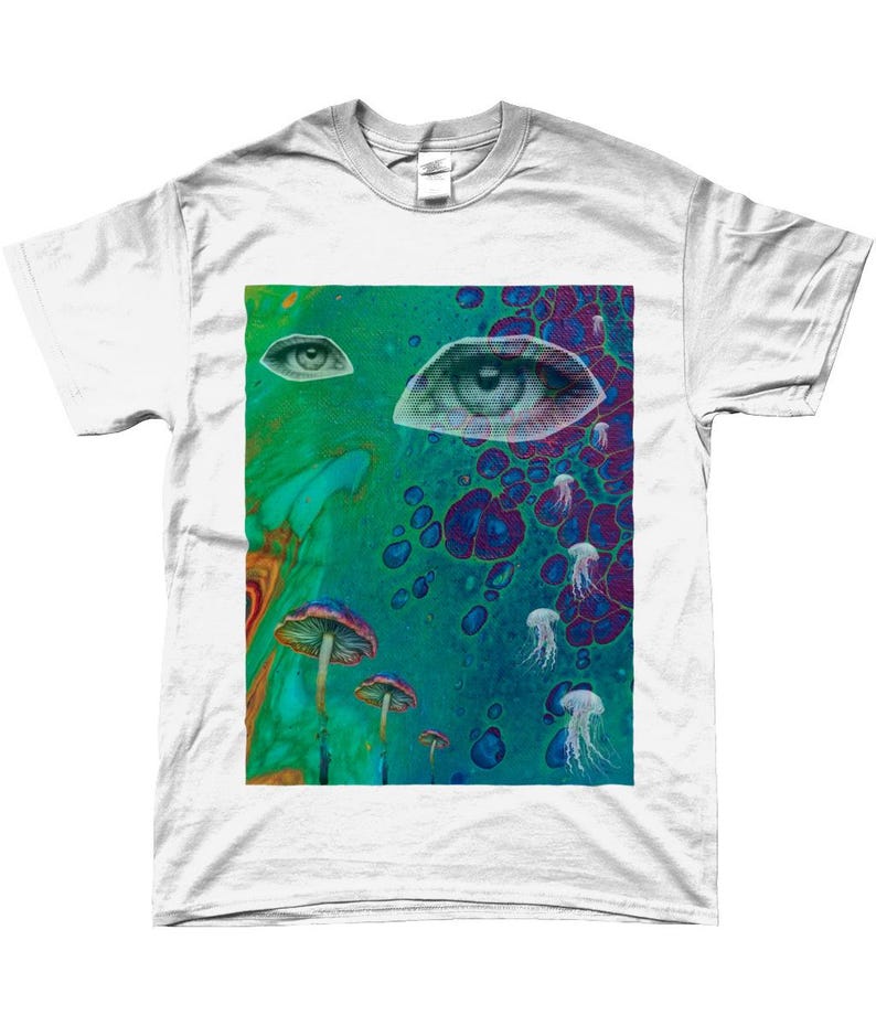 Mushroom Eyes Gothic Weirdcore Shirt, Original Abstract Art Tshirt, Y2K ...