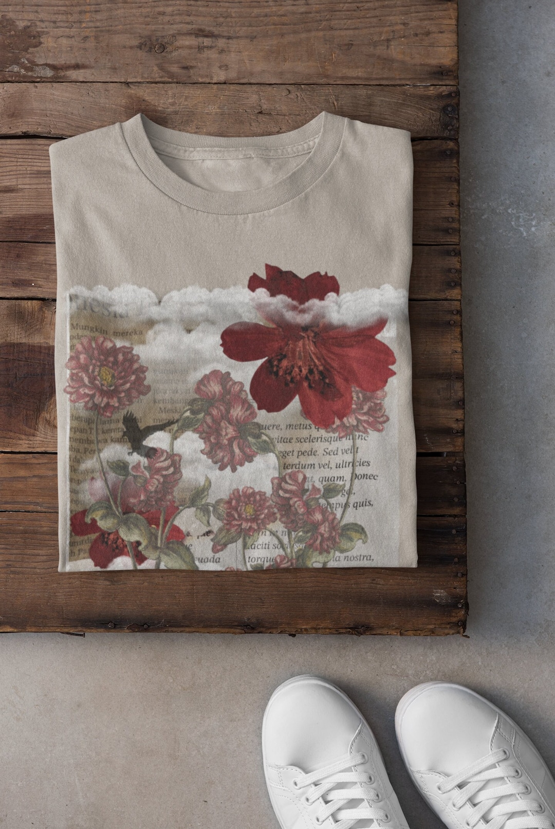 Camiseta Dark Academia Crow, ropa Dark Academia, camisa surrealista ...