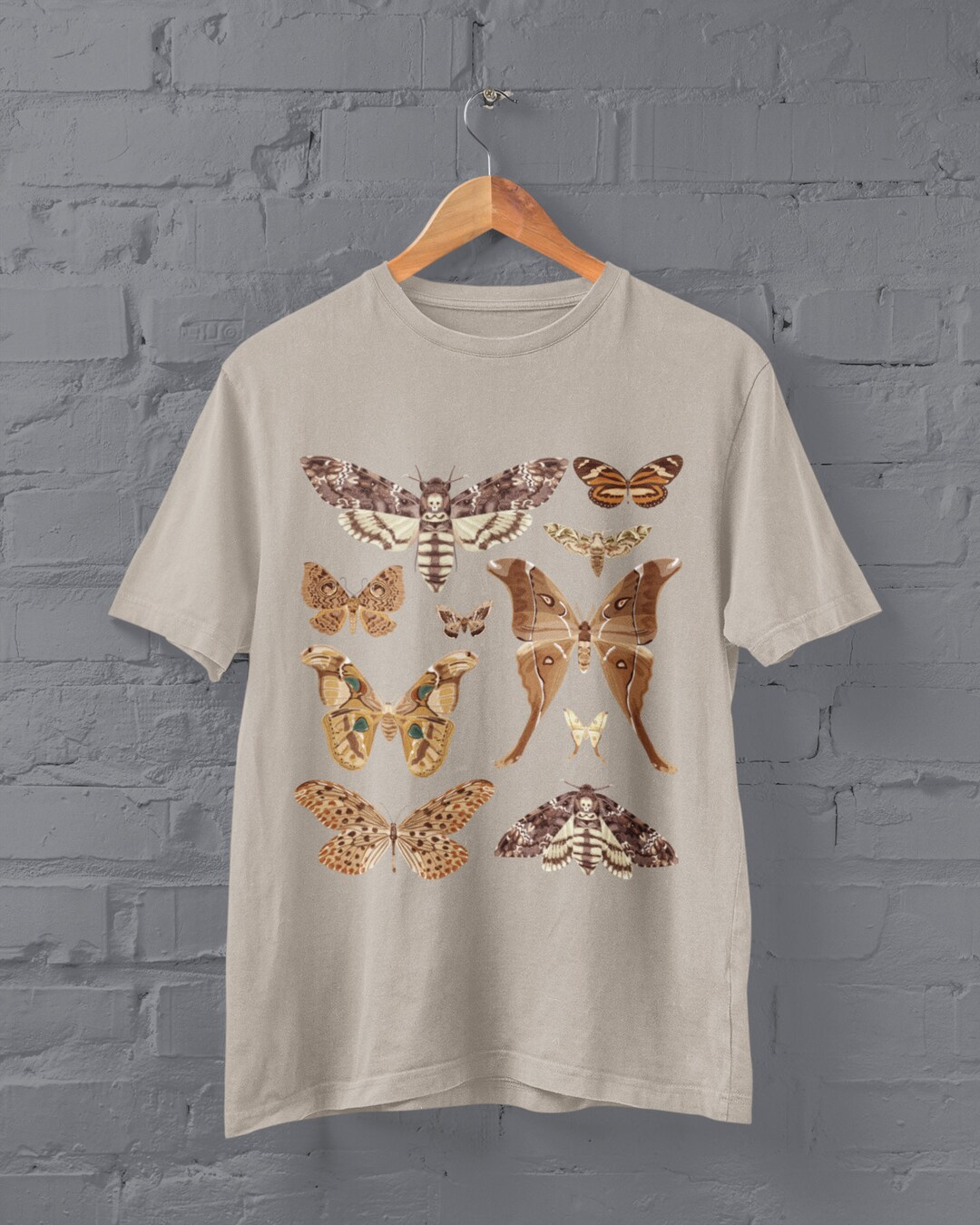 Moths Shirt, Moth Lover Gifts, Cottagecore Clothing, Dark Academia ...