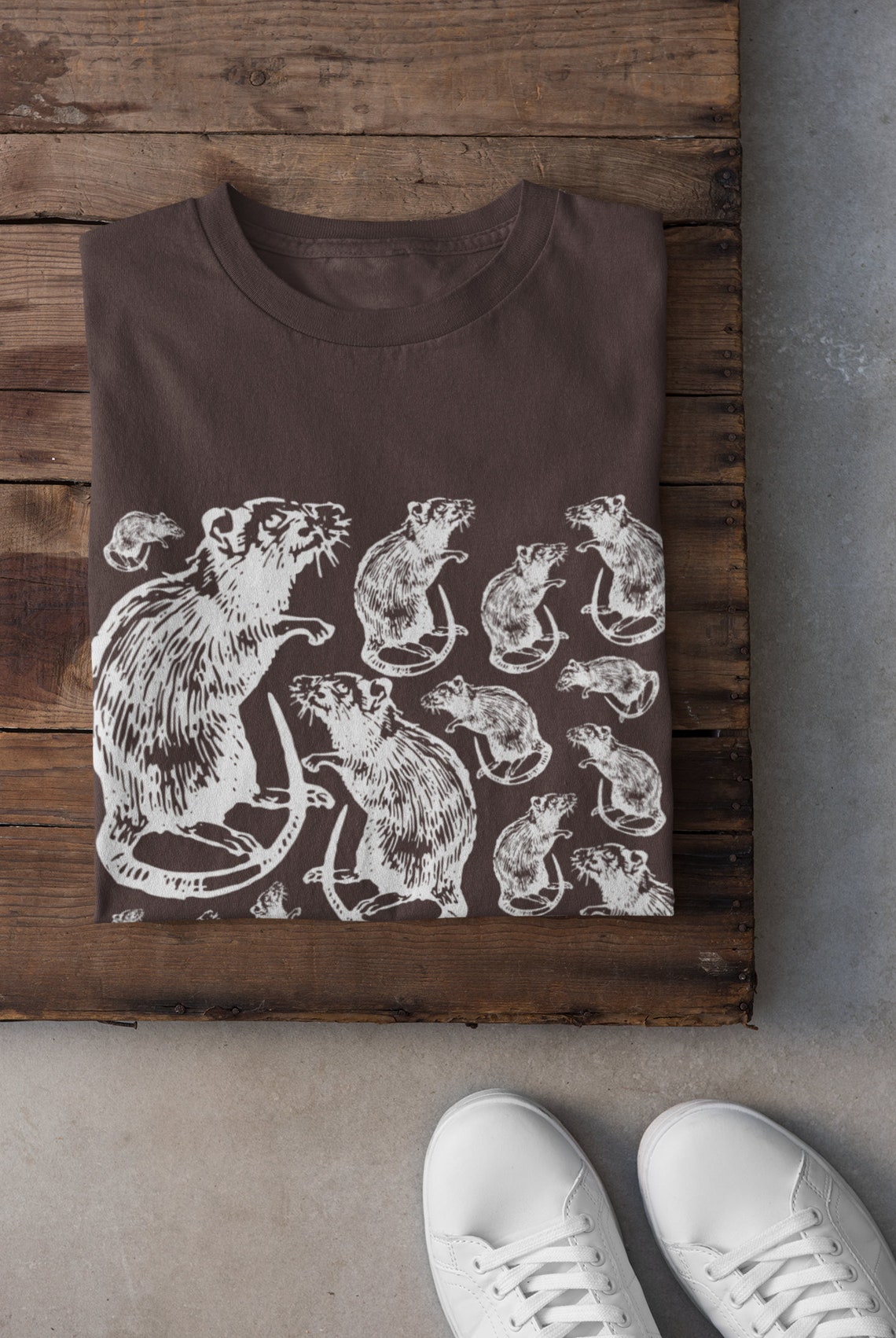 Rat T Shirt, Rat Lover Gift, Goth, Punk, Skull, Occult, Satanic, Mall ...