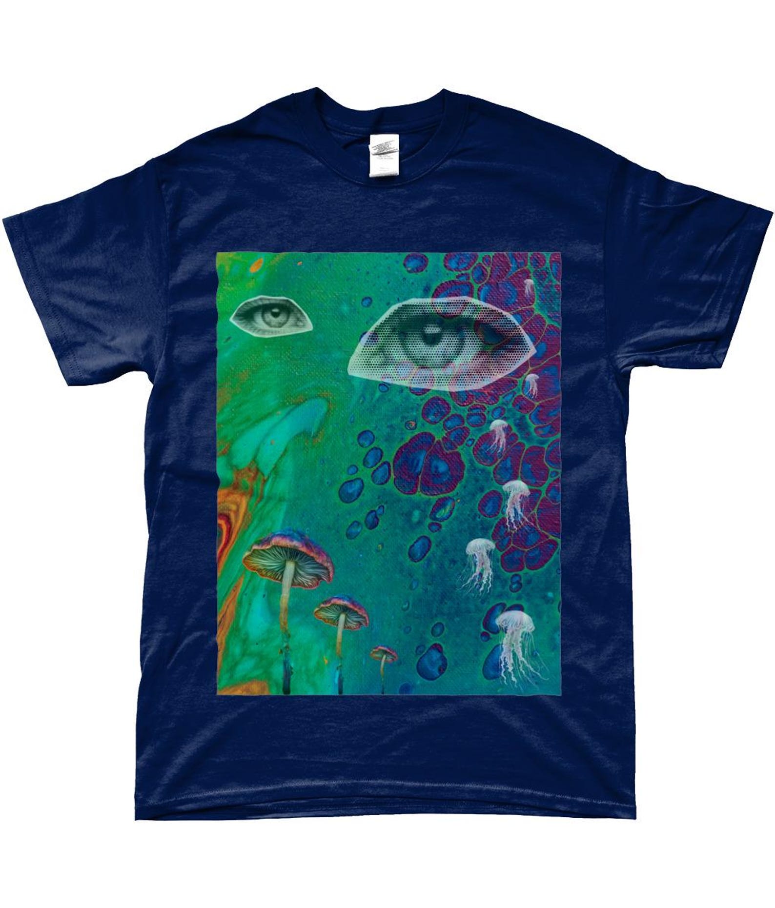 Mushroom Eyes Gothic Weirdcore Shirt, Original Abstract Art Tshirt, Y2K ...