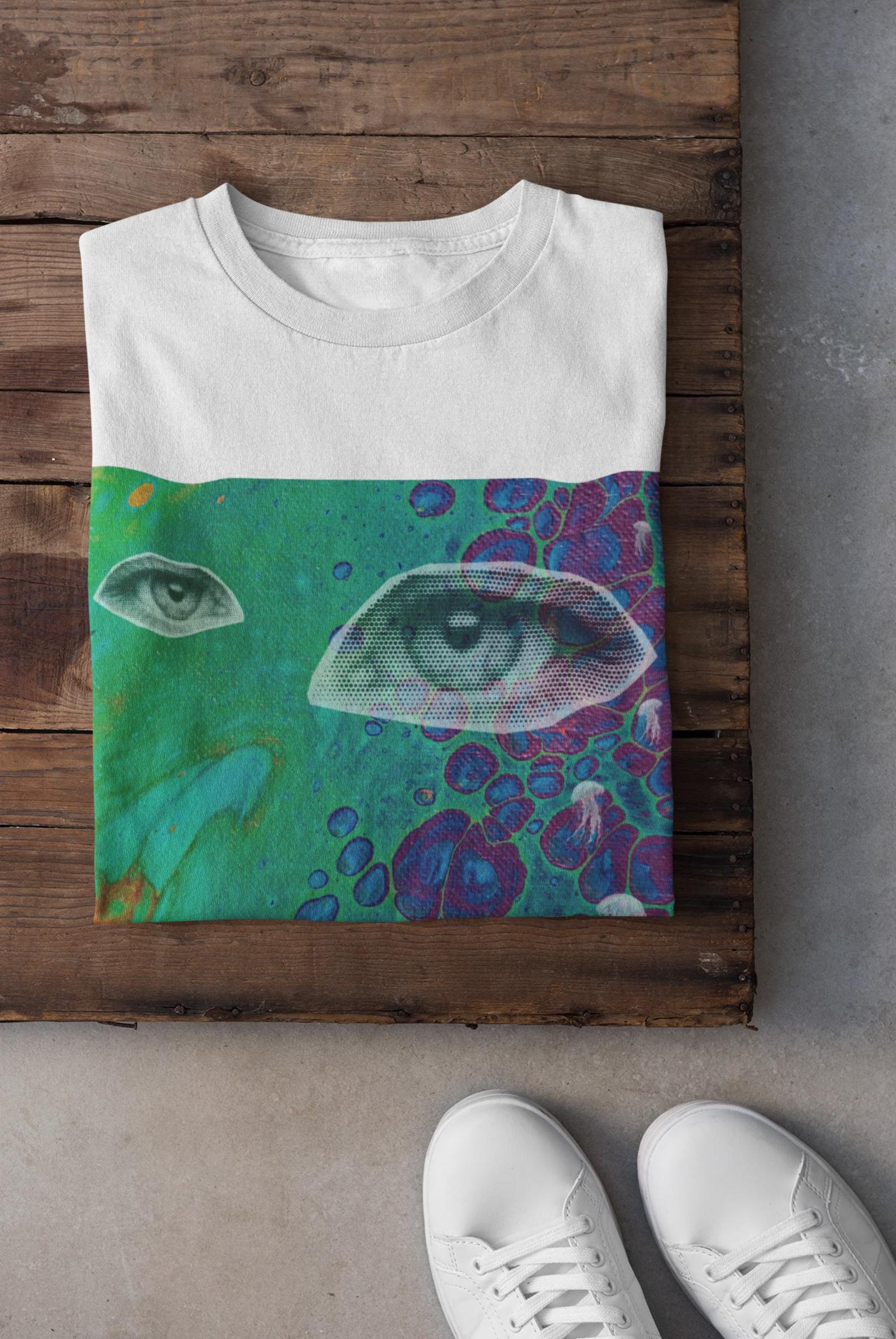 Mushroom Eyes Gothic Weirdcore Shirt, Original Abstract Art Tshirt, Y2K ...