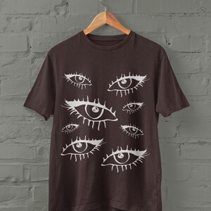Gothic Academia Eyes Shirt,weirdcore Y2K Eye Tshirt,alt Clothing,witchy ...