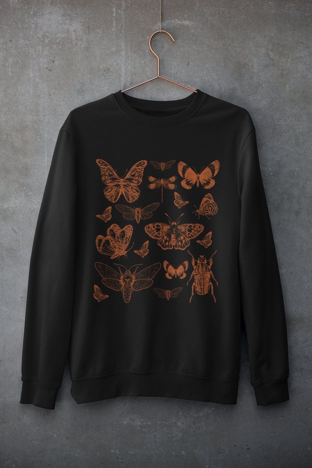 Cottagecore Moth Sweatshirt,goblincore Goth ,grunge Fairycore Clothing ...