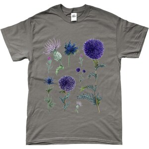 Thistles Botanical Shirt, Wildflower Shirt, Garden Shirt, Wildflower ...