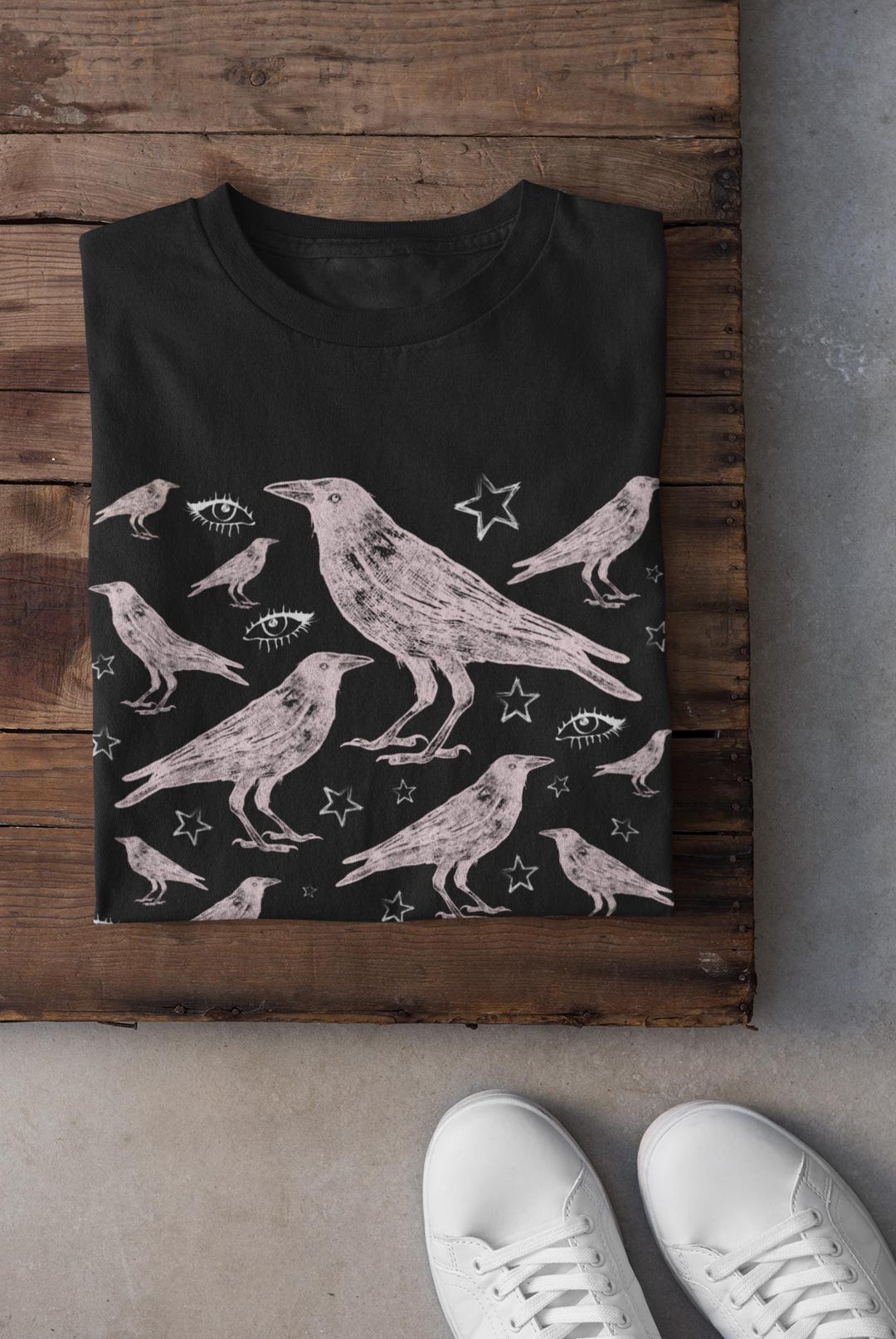 Gothic Cottagecore Raven Shirt,weirdcore Y2K Crow Tshirt,alt Clothing ...