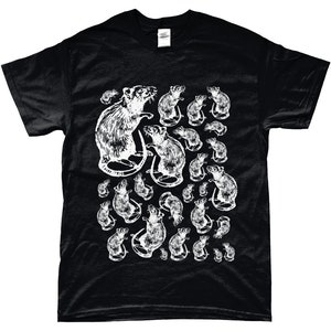 Rat T Shirt, Rat Lover Gift, Goth, Punk, Skull, Occult, Satanic, Mall ...