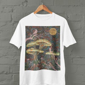 Mushroom Crow Gothic Weirdcore Shirt, Original Abstract Art Tshirt, Y2K ...